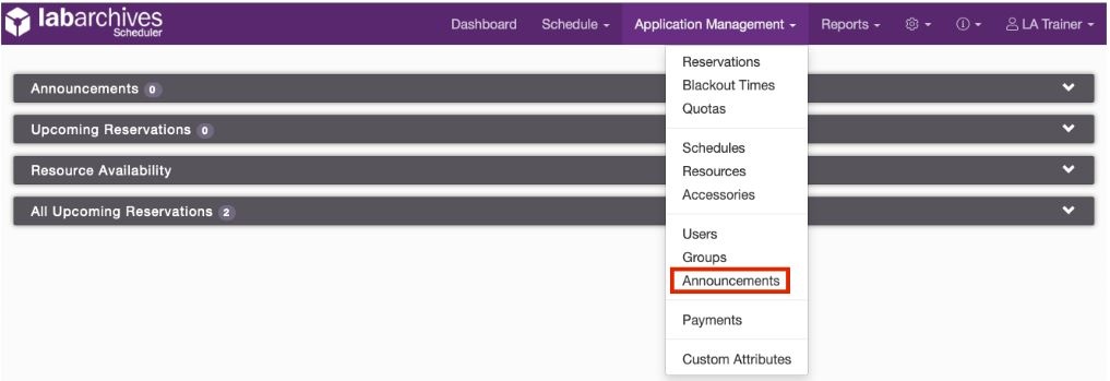 Announcements – LabArchives Gov