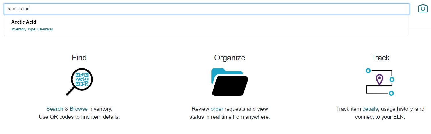 Searching Your Inventory – LabArchives Gov