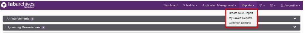 Reports in LabArchives Scheduler – LabArchives Gov