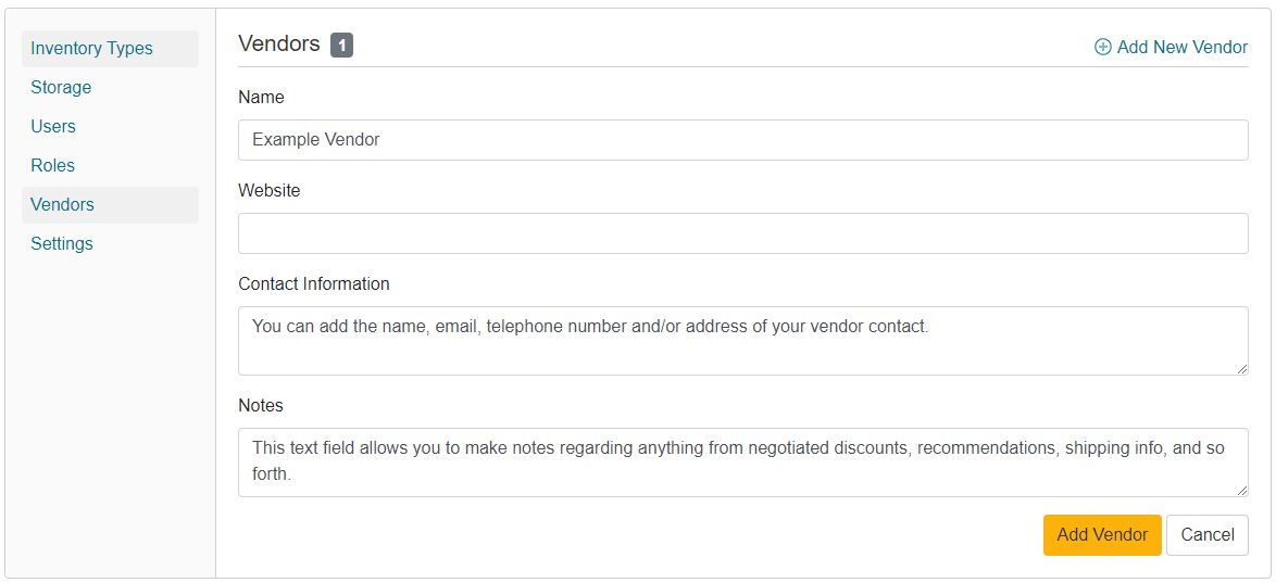 Setting up Vendors – LabArchives Gov