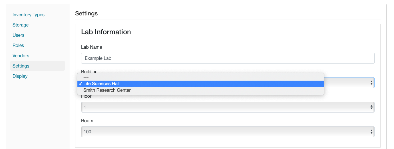 Settings – LabArchives Gov