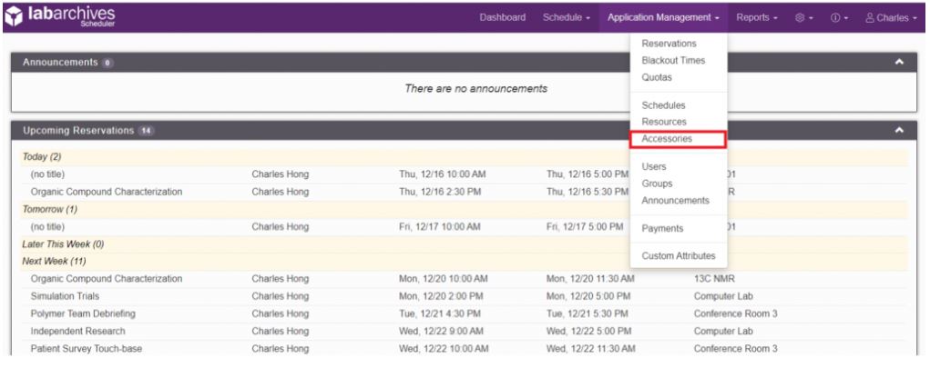 Creating and Managing Accessories – LabArchives Gov