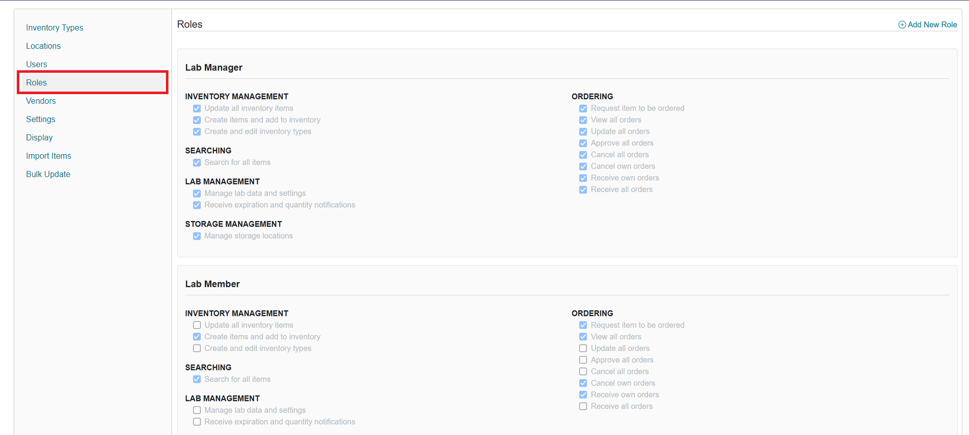 Creating Custom Roles – LabArchives Gov