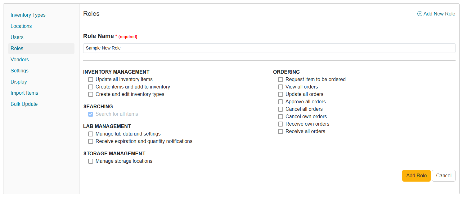 Creating Custom Roles – LabArchives Gov