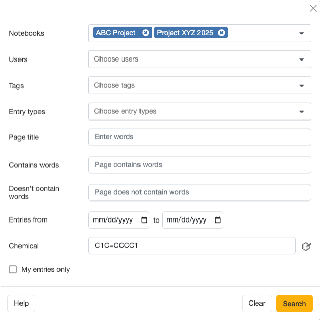 Chemical Structure Searching – LabArchives Gov