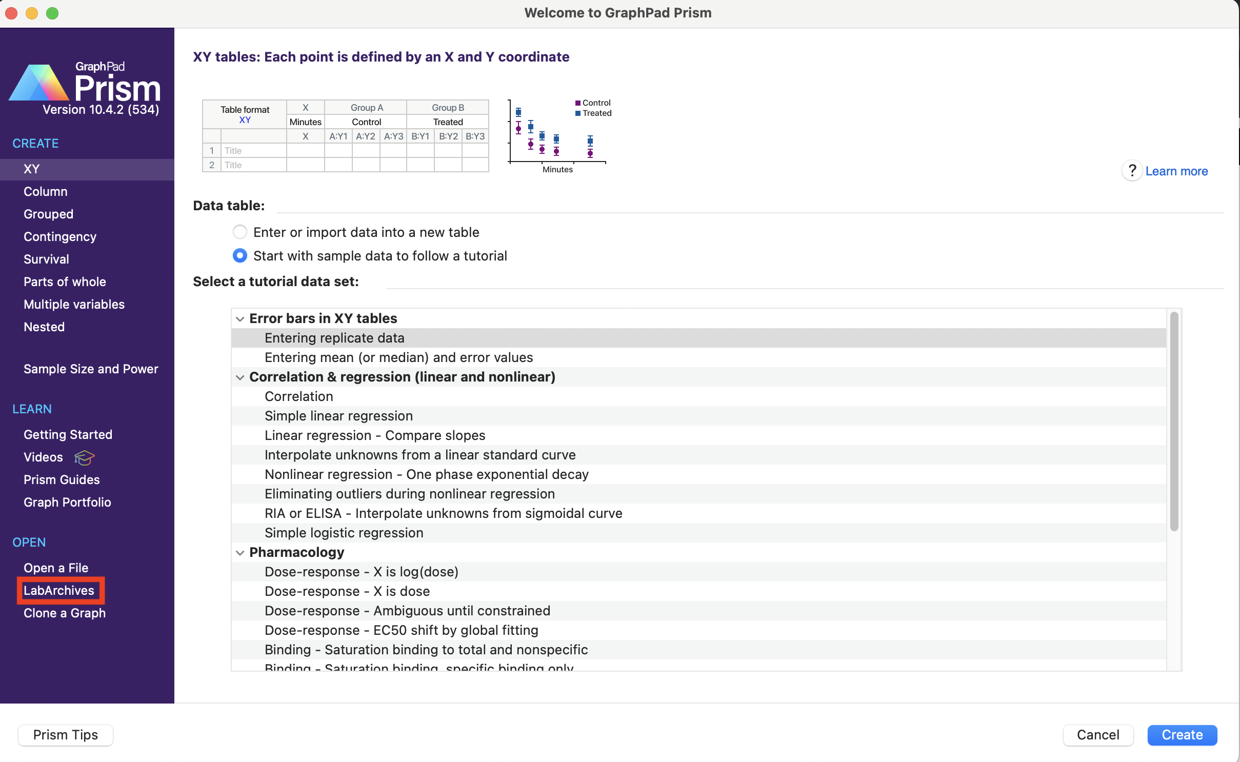 GraphPad Prism – LabArchives Gov