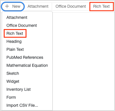 Rich Text Editor – LabArchives Gov