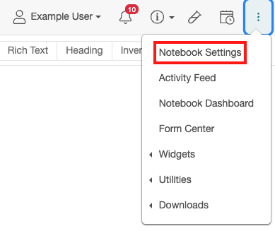 Adjusting Notebook Settings – LabArchives Gov